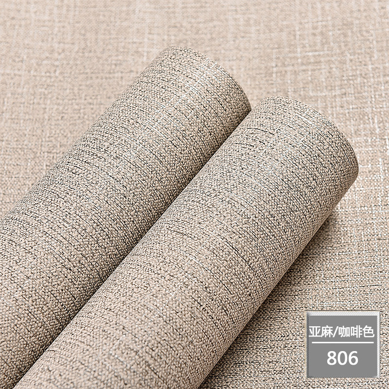 [USD 88.79] Self-adhesive and non-spinning wallpaper linen wallpaper ...