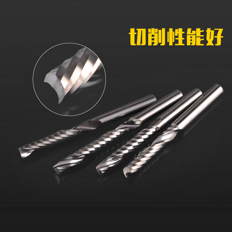 4mm Single-Edged Spiral Milling Cutter Tungsten Steel Milling Cutter ...