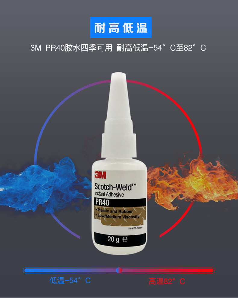 3M PR40 强力塑料橡胶速干胶 尼龙EPDM塑料ABS金属氰基丙烯酸脂胶-阿里巴巴