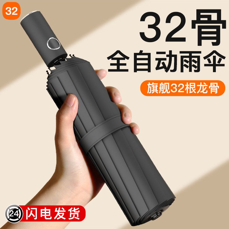 Fully automatic umbrella, handy gadget for sun protection in rain or ...