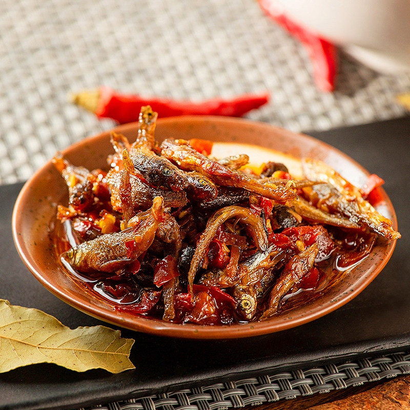 Farm village firewood fish 200g small fish dried fish sauce Ready-to ...