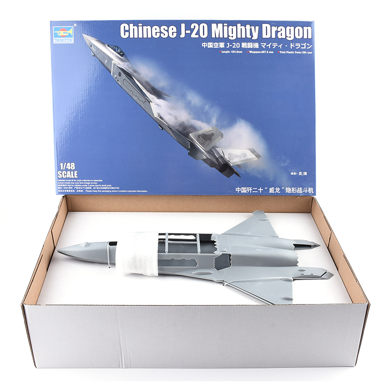 Sharp Model Trumpeter Assemble Aircraft 05811 China J-20 J20 Weilong Stealth Fighter 1 48
