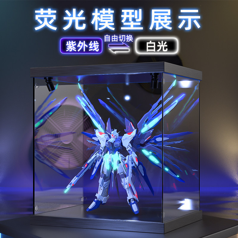 Acrylic display case with uv light - perfect for displaying and ...