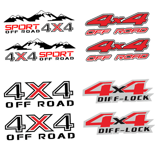 4x4 car stickers pulling flowers Raptor Tanpaladin off -road Pajero ...