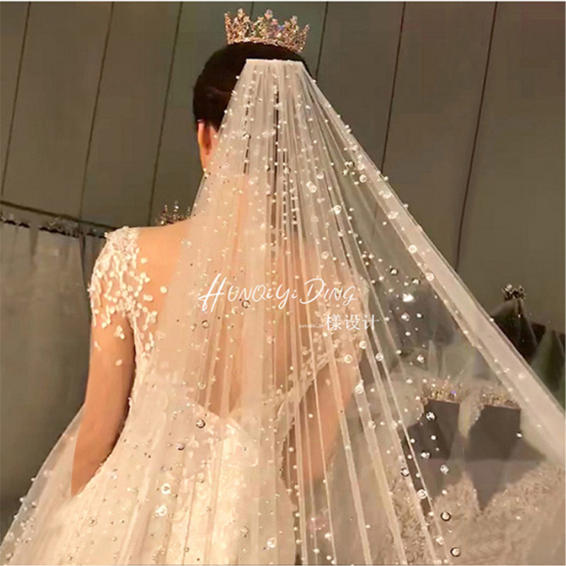 🎉 Retro dreamy champagne veil: make your bridal dream come true