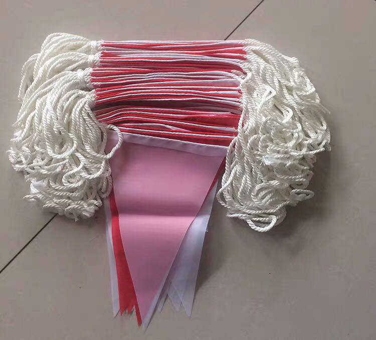 [USD 6.23] Outdoor thickened rope red and white flag string flag ...