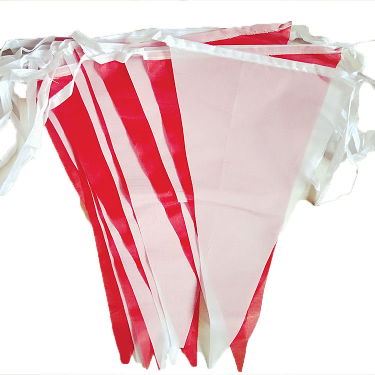 [USD 6.23] Outdoor thickened rope red and white flag string flag ...