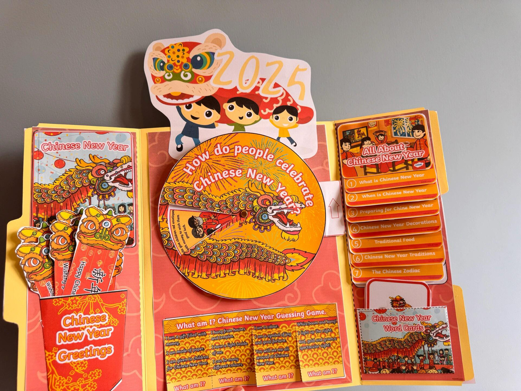 642 645 新年chinese new year lapbook英語教具設計 製作手工