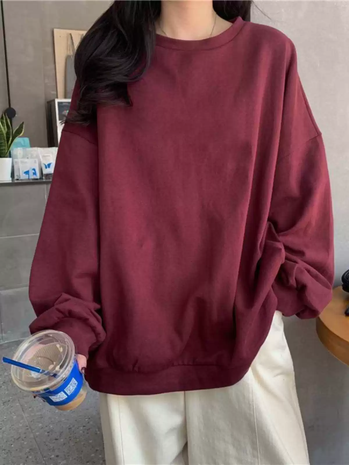 超火cec无帽卫衣女春秋宽松韩版学生薄款洋气上衣港风ulzzang外套