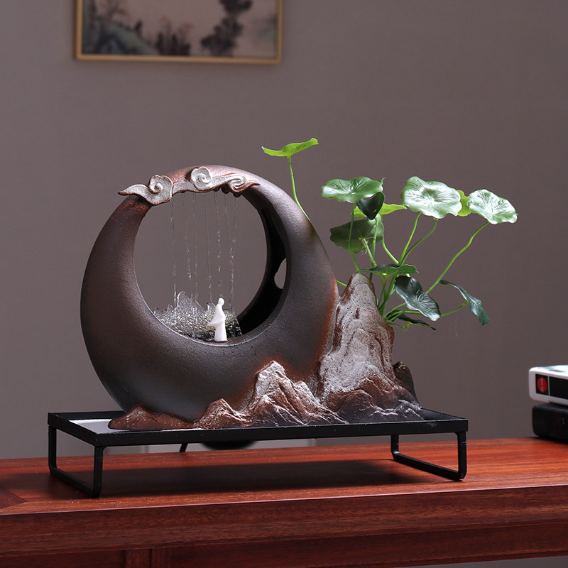 Park Kee Feng Shui Decoration Lucky Flowing Water Device Zen Fountain ...