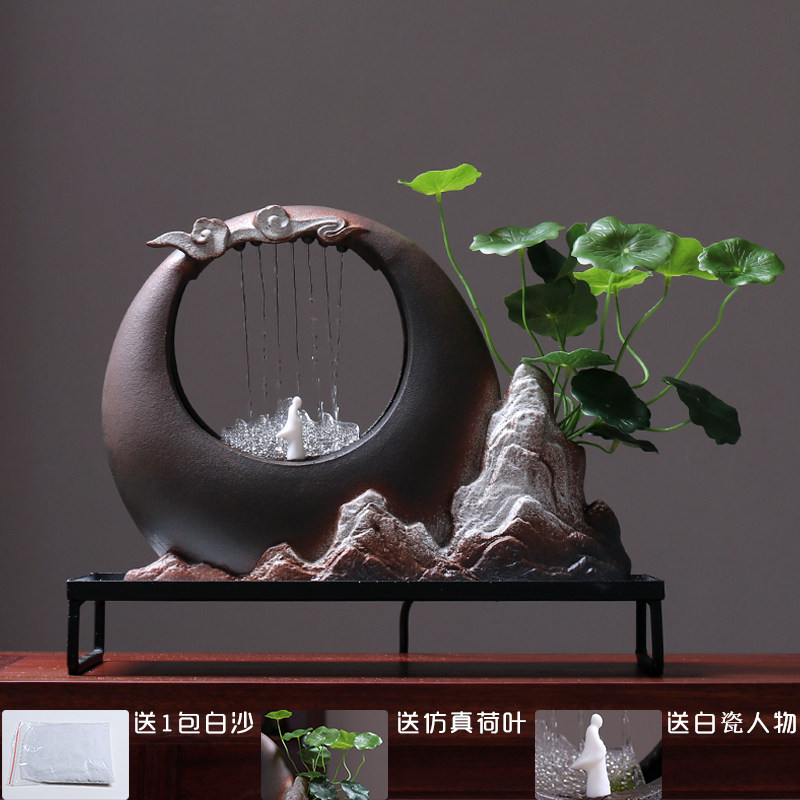 Park Kee Feng Shui Decoration Lucky Flowing Water Device Zen Fountain ...