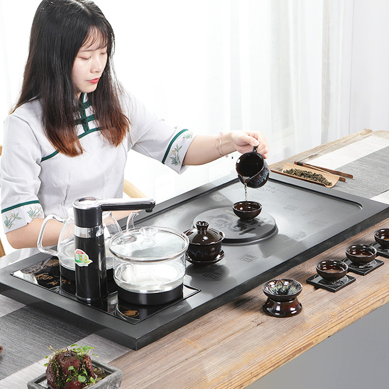 Home Whole Block Tea Disk Set with Large Rock Tea Table Tea Sea Tray ...