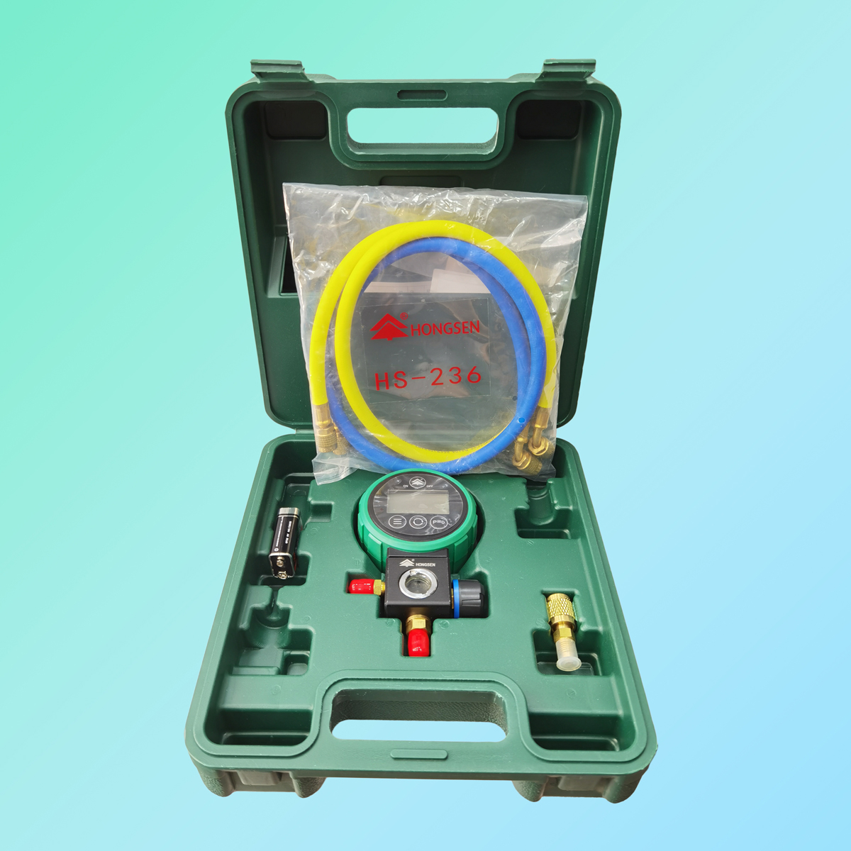 鸿森数字显示空调加氟表数显冷媒压力表HS-DVS60-101A/HS-D480AL-阿里巴巴