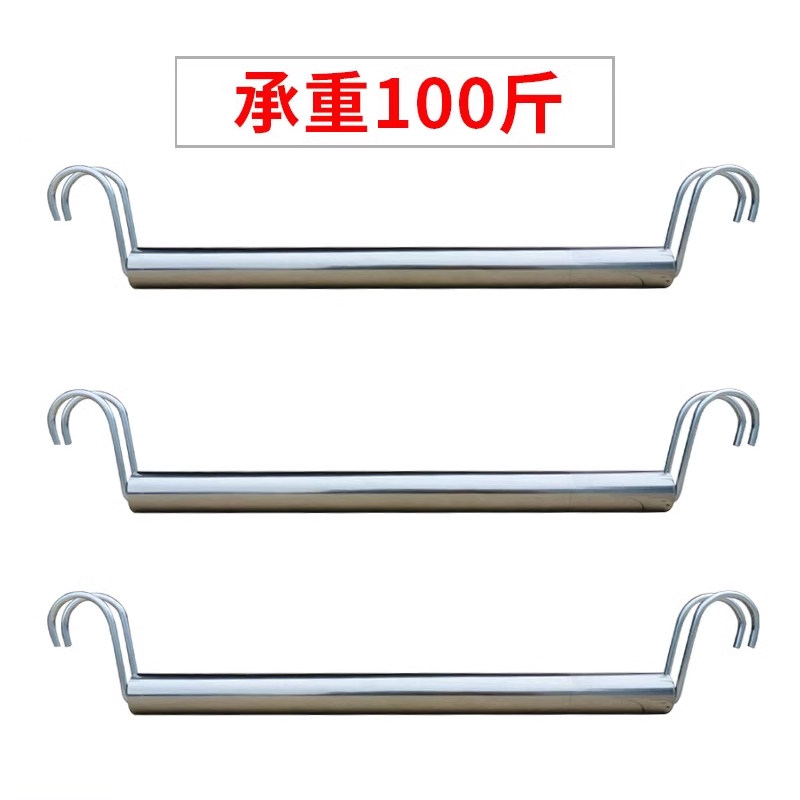 Stainless steel clothes rail + modified hooks = the ultimate dressing ...