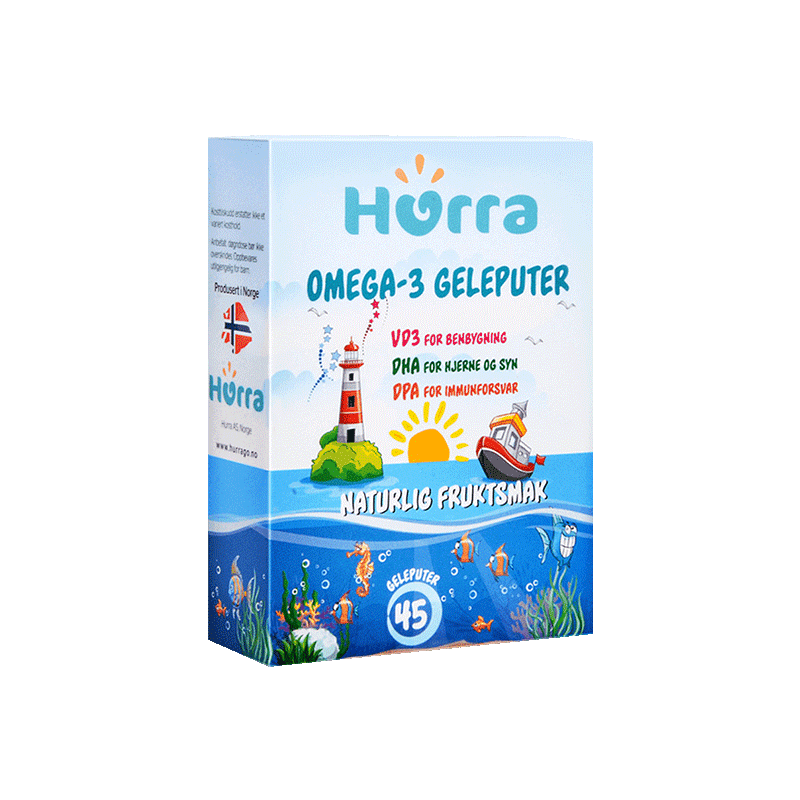 hurra儿童DHA鱼油D3小布丁软糖45粒/盒 - 惠券直播 - 一起惠返利网_178hui.com