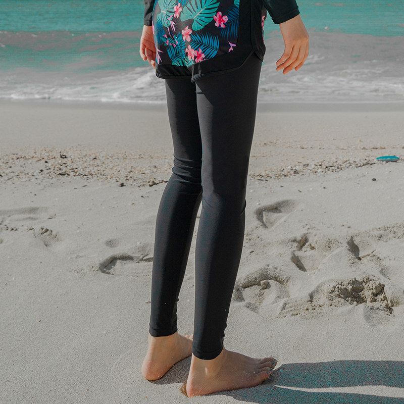 [USD 14.24] women's high waist long diving pants single swimming pants ...
