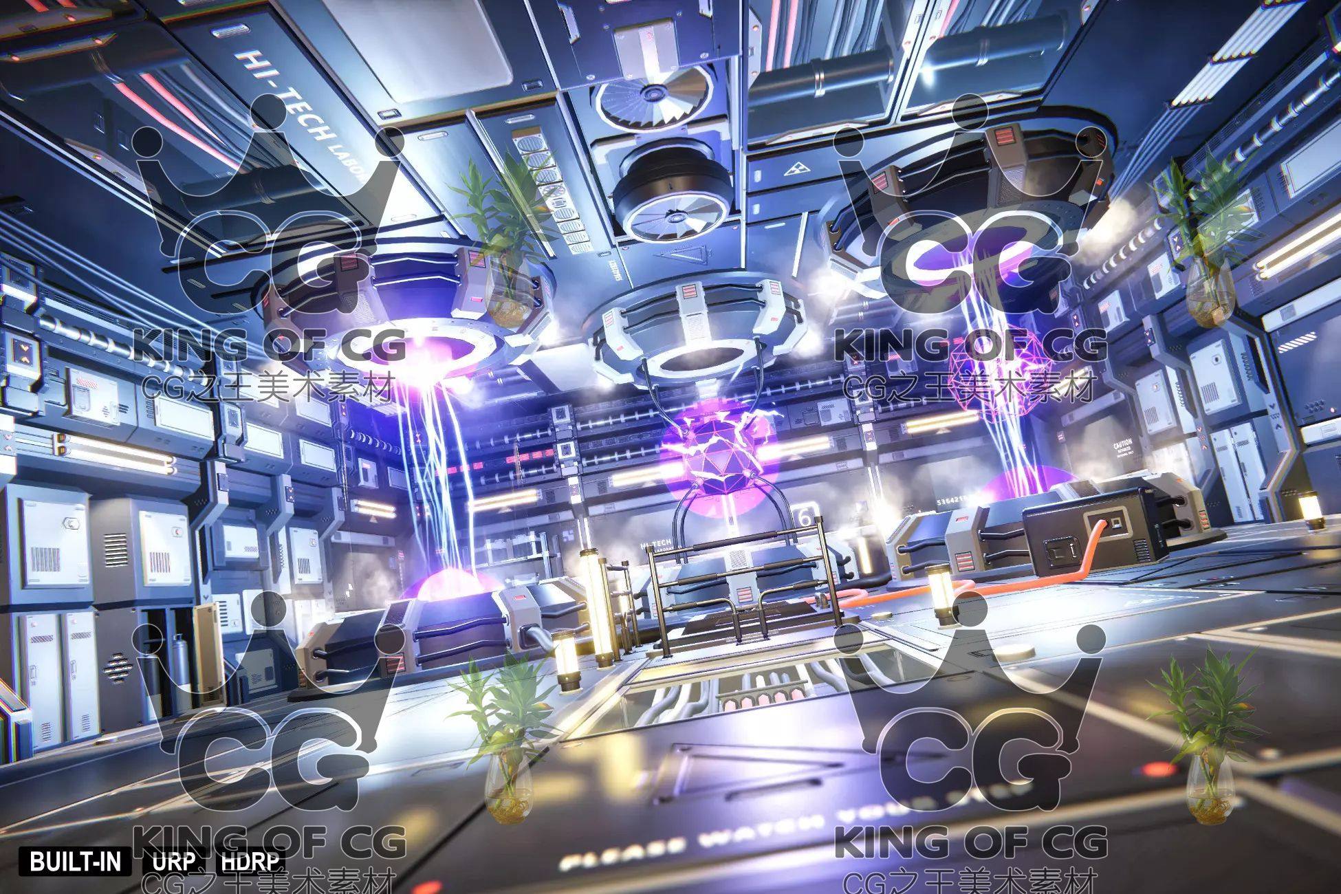 Unity3D科幻赛博朋克走廊环境场景STYLIZED – Sci-Fi Corridor-cg男孩