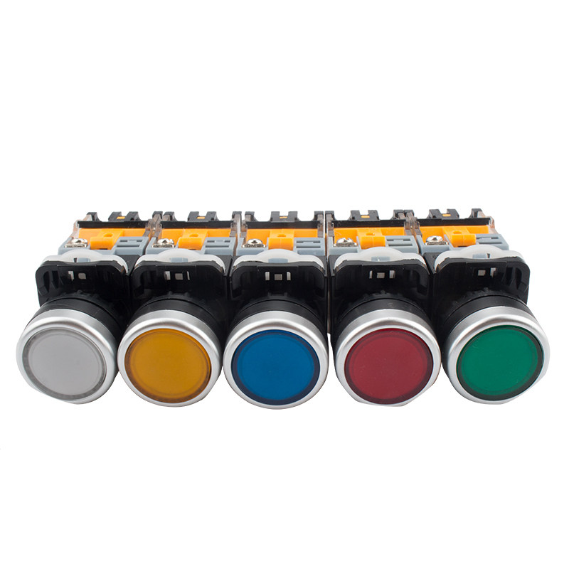 LAY39LA38-11D Illuminated self-reset button Switch flat button Start ...