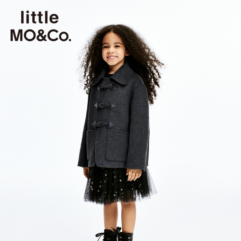little moco童装24冬装新款女童新年新中式双面呢盘扣长袖外套：给孩子一个古典美的童年！🌸-呢大衣-淘宝好物网
