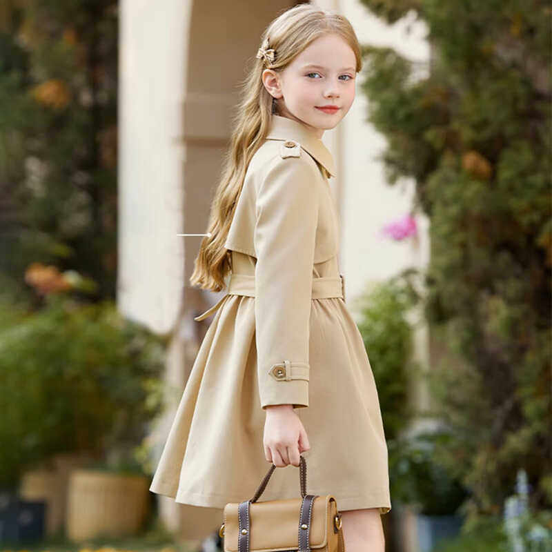 🌟 British style, freshly trendy: m&h girls' trench coat 🌟