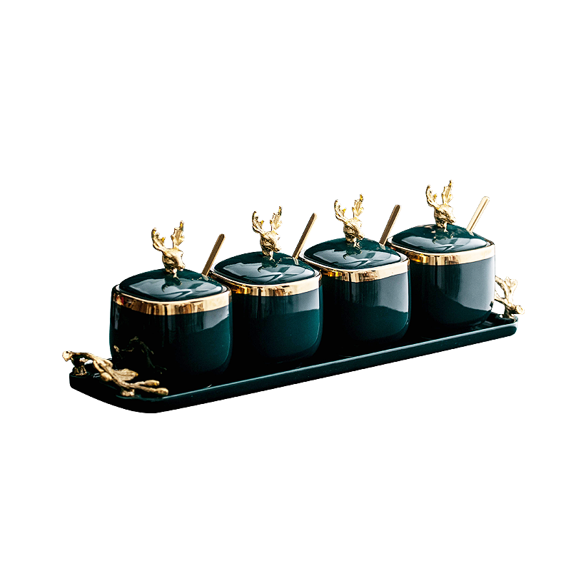 [USD 15.13] Ceramic Kitchen Seasoning Tank Set Combination Set Home ...