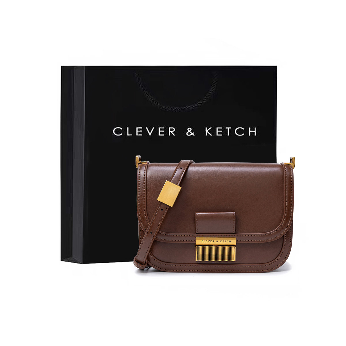 Clever&Ketch女包包2025新款潮百搭豆腐包腋下包斜挎邮差包小方包