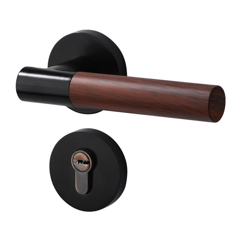 Eurostyle wood grain lock indoor split lock mute room door lock solid ...