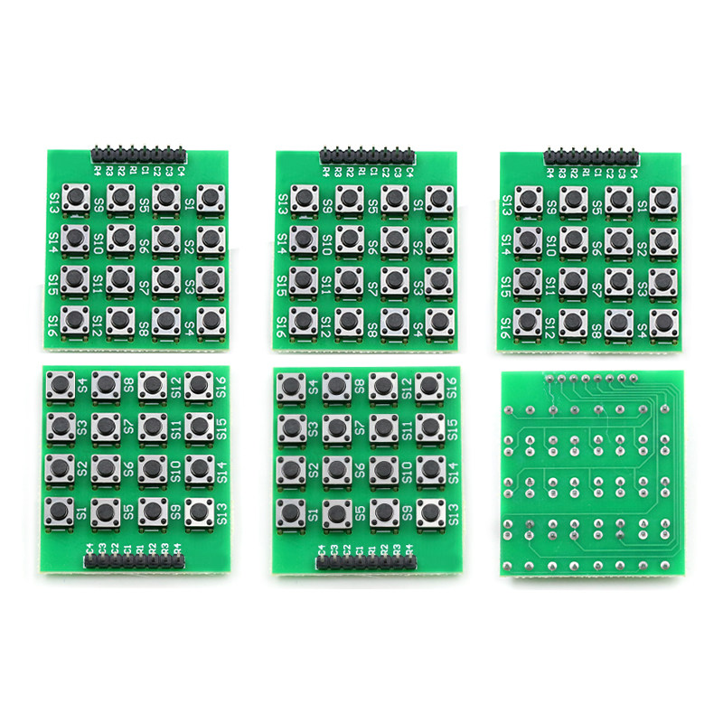 Telesky 4x4 Matrix Keyboard Plug-In 16-Key Microcontroller External Keyboard is Not a Membrane ...