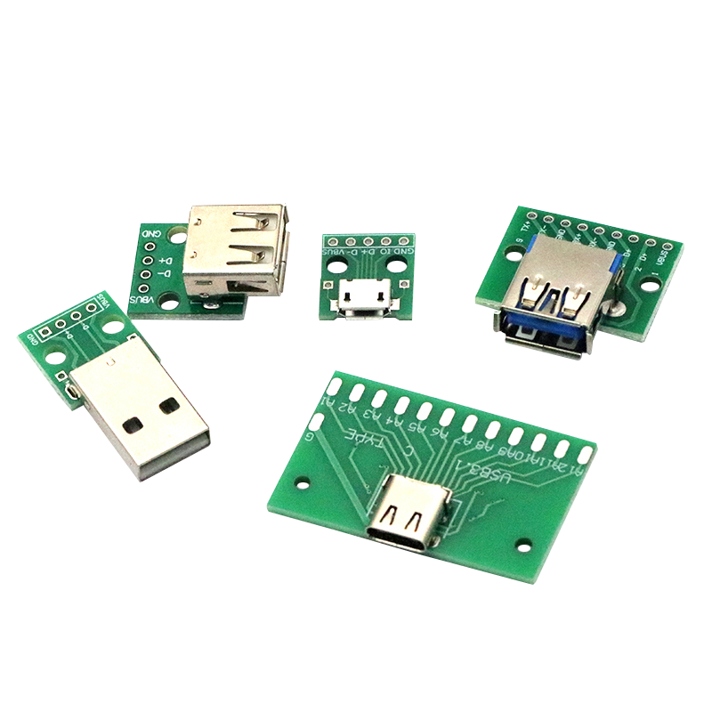USB转TYPEC转接板 MICRO转DIP母座模组 已焊接电路转接小板 USB 2.0转3.0母座 TYPEC 16P转接板