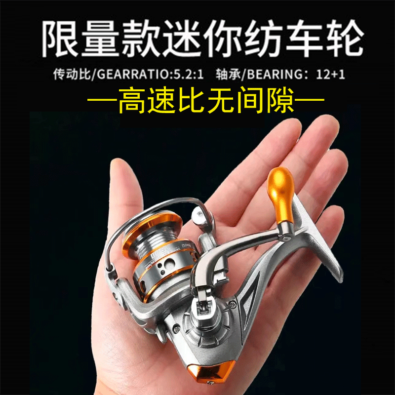 Mini fishing reel and gapless mini spinning wheel: handy gadget, a ...