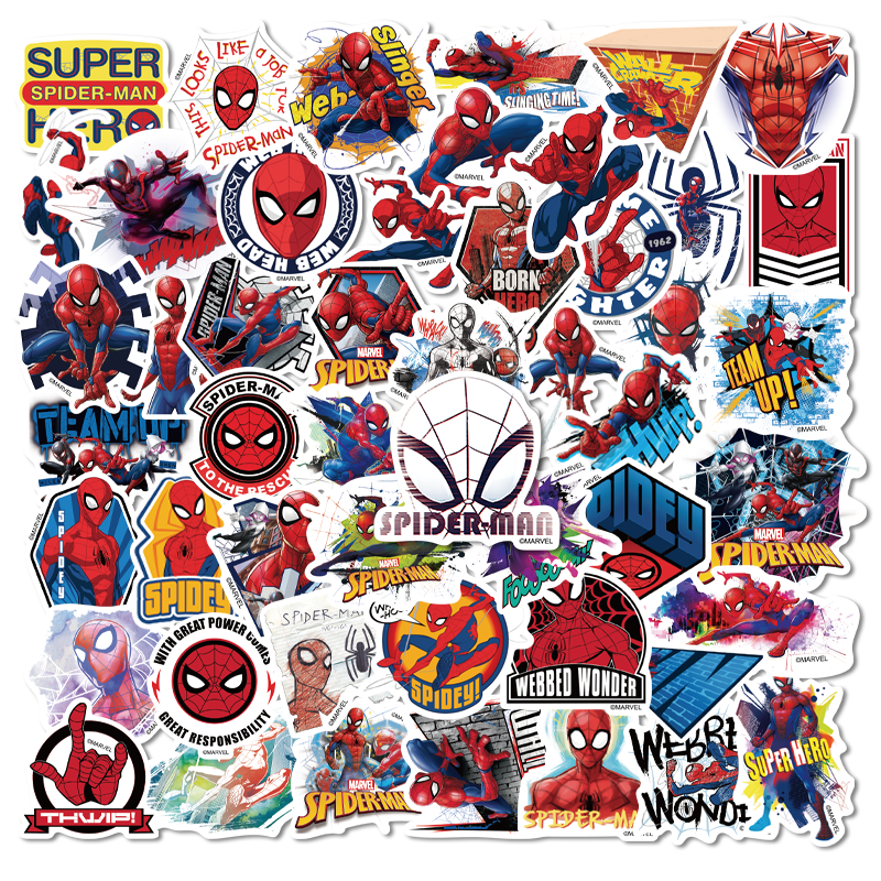 [disney marvel authentic authorization] 50 spider-man stickers to make ...