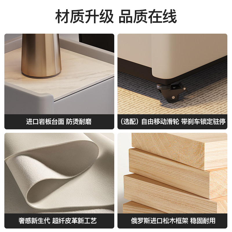 意式可移动实木沙发边几边柜收纳柜：轻奢客厅的“万能小助手”，你家真的缺一个！-角几-淘宝好物网