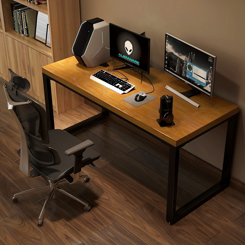 [USD 110.00] Solid wood desktop computer desk Simple esports desk Home ...