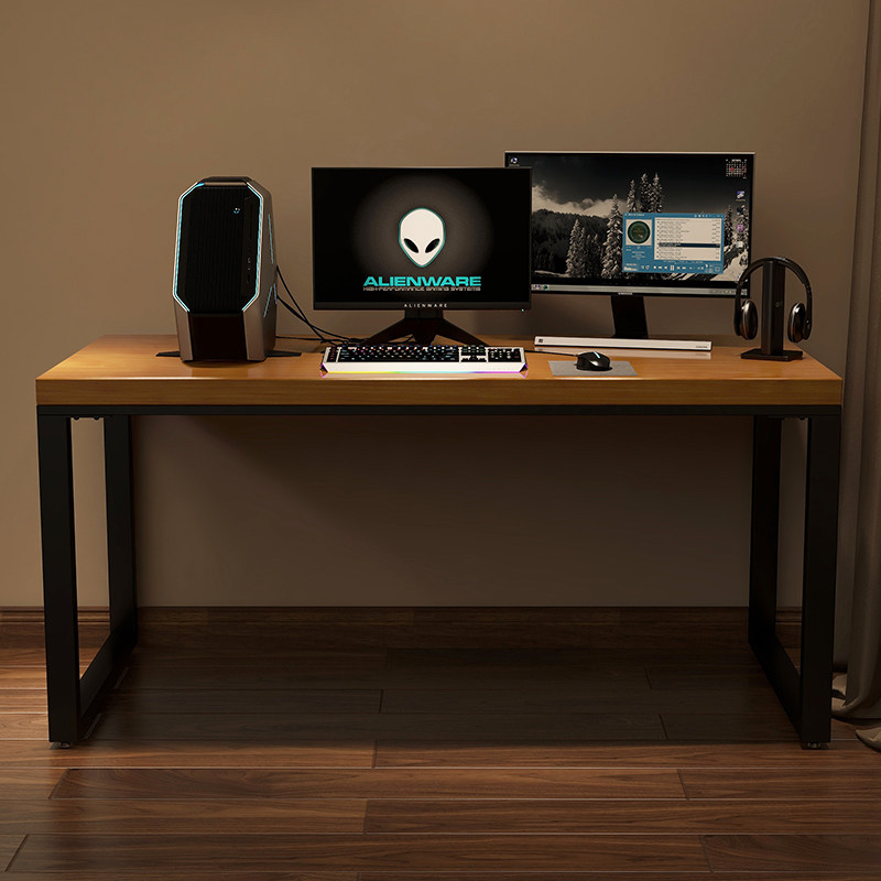 [USD 110.00] Solid wood desktop computer desk Simple esports desk Home ...