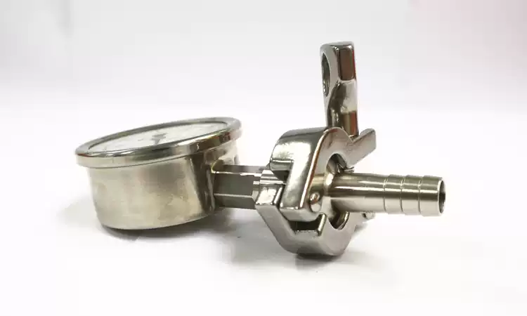 蛋白纯化层析超滤压力表 TC25卡盘快接口 0-6bar TC50 精准校验