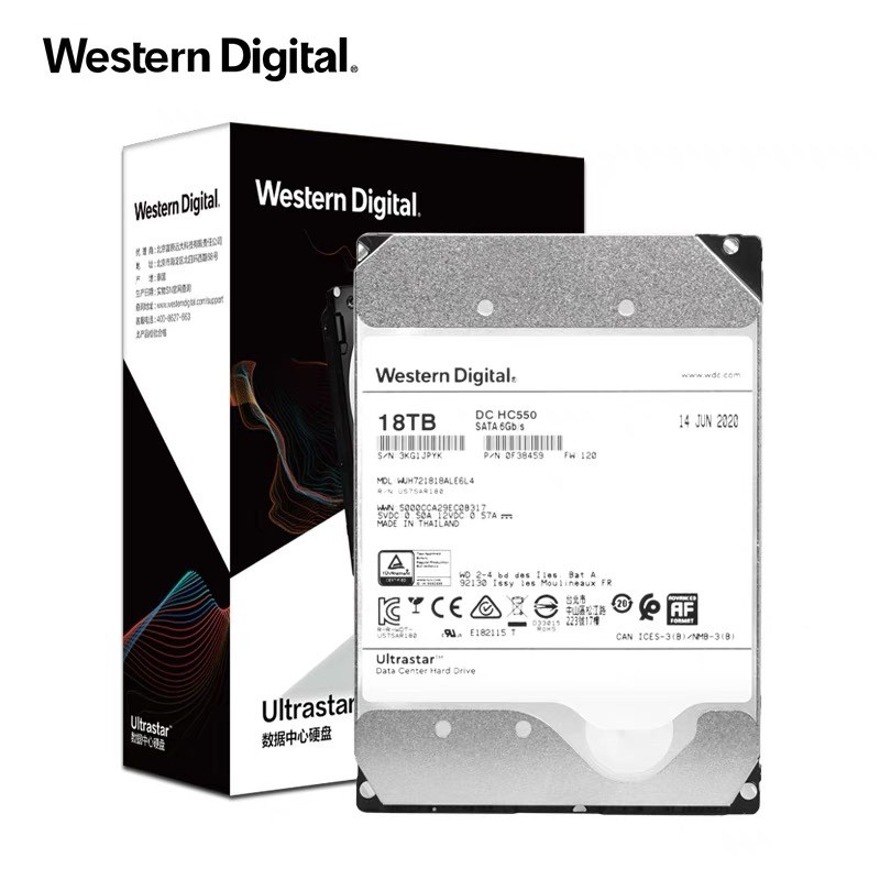 WUH721818ALE6L4 HC550 18T SATA企业级氦气硬盘-阿里巴巴