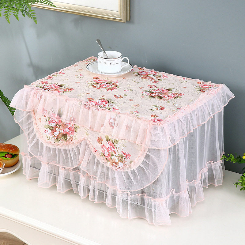 Microwave dust cover with a touch of lace! stunningly beautiful and ...