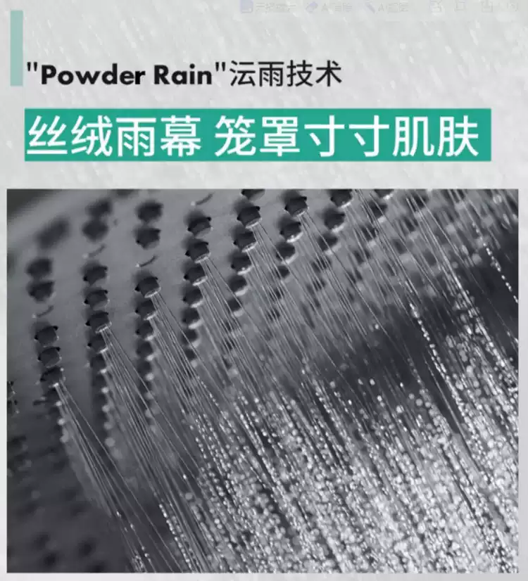 德国汉斯格雅铜质壁挂式恒温花洒套装 360境雨顶喷设计