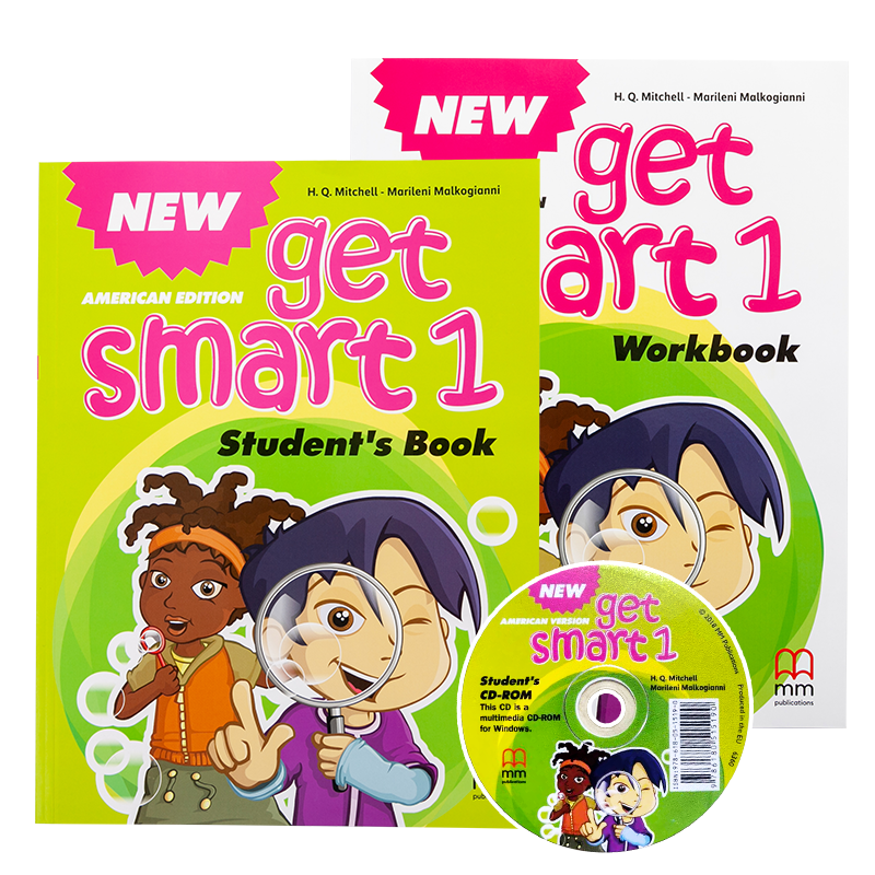 原版getsmart 新版原装进口new get smart 1级别学生套装 少儿英语英国MM出版社美语课外书数字化教学