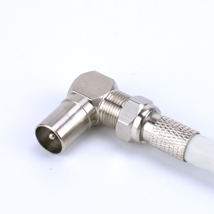 全铜90度弯头英制F母转RF公，电视迷必备神器！9.5TV英螺纹F接头F转RF连接器，解锁你的电视新视界！-F头-淘宝百科网