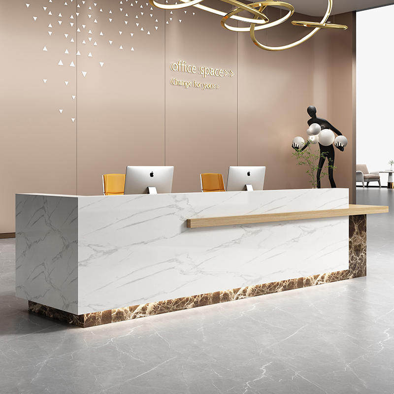 简约现代烤漆办公前台桌，公司接待台的颜值与实力担当！-前台-淘宝好物网