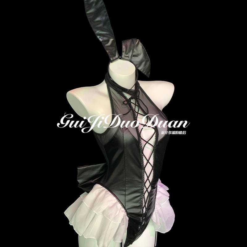 Gj诡计「禁欲兔」专属性感兔女郎cos服qqny床上火辣内衣睡裙套装-Taobao