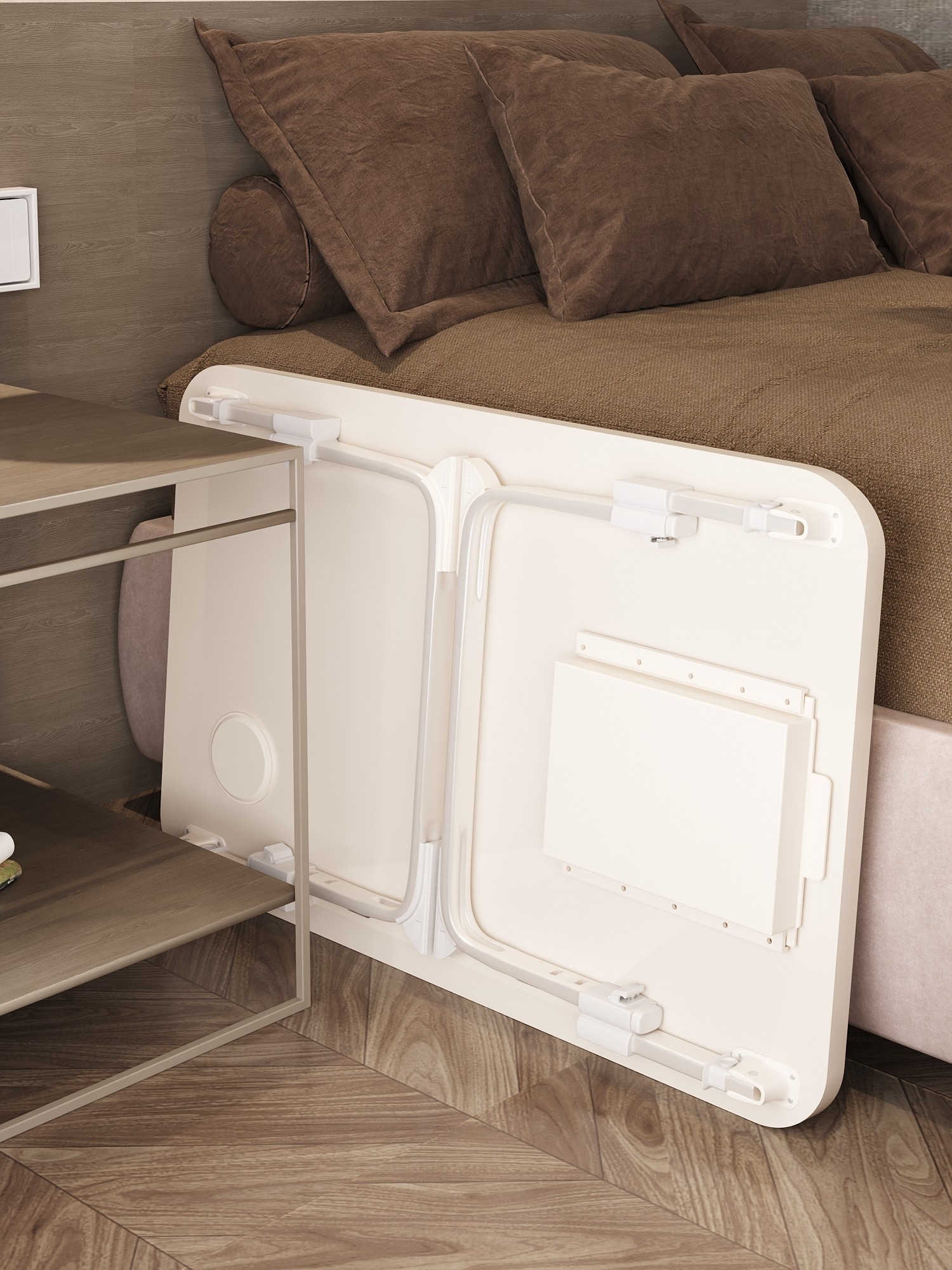 [USD 15.39] Liftable Bed Small Desk Study Desk Bedroom Seating Student ...