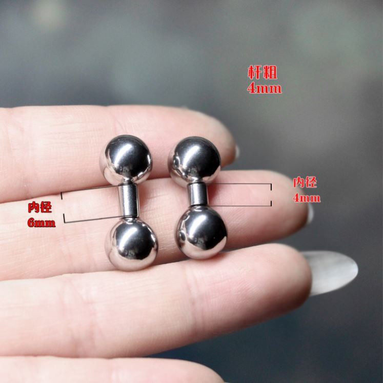6mm short bar titanium steel pa stab ring puncture lacing nail clingy ...