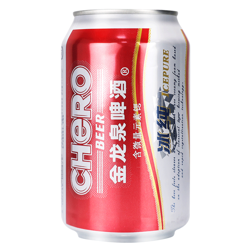金龙泉啤酒冰纯8度330ml*24听纸箱装冰爽新鲜口感香醇听装啤酒