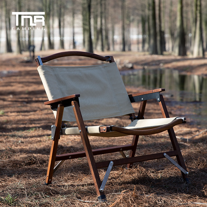 Tnr wu chair camping outdoor fishing stool! portable solid wood kermit ...