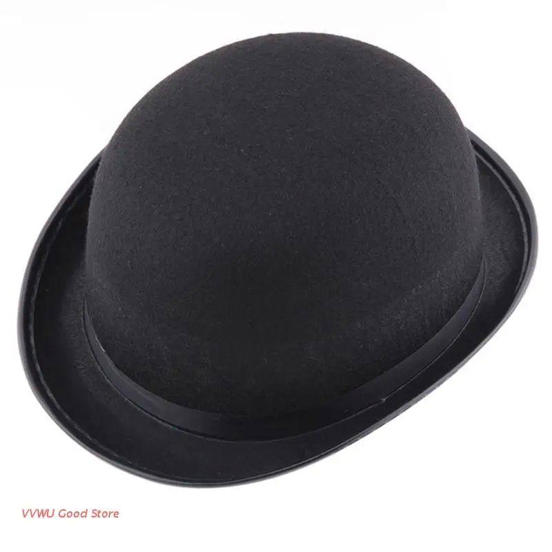 Unisex Bowler Hat Black Hat Bowler Top Hat Bombin Hat Costum