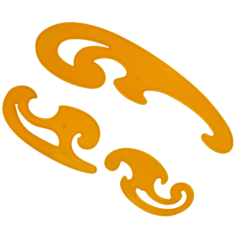 [USD 7.32] Three pieces of multi-functional curve drawing set of cloud ...