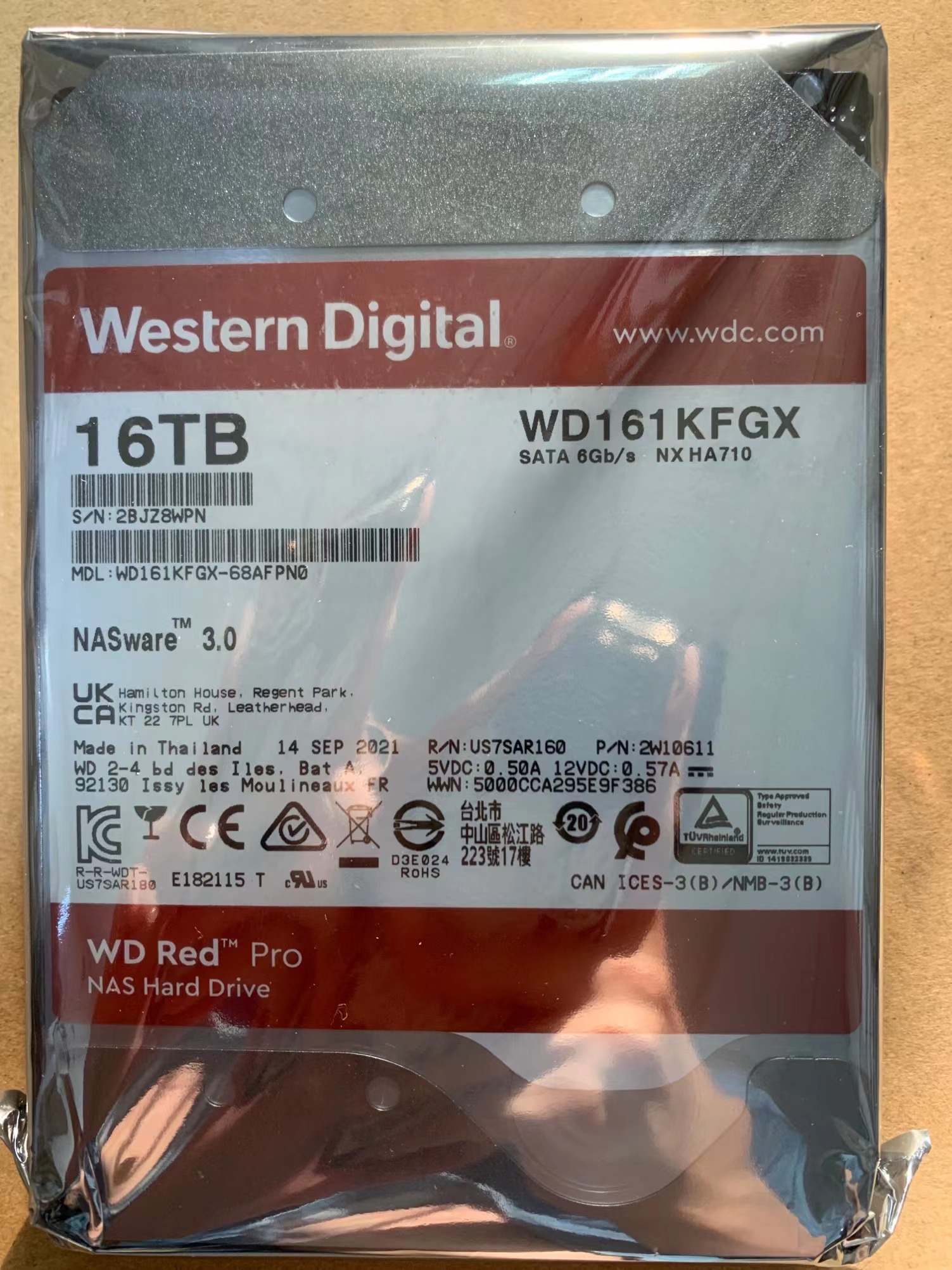 WD/西部/数据 161KFGX机械硬盘16T西数硬盘云存储NAS红盘PRO-阿里巴巴