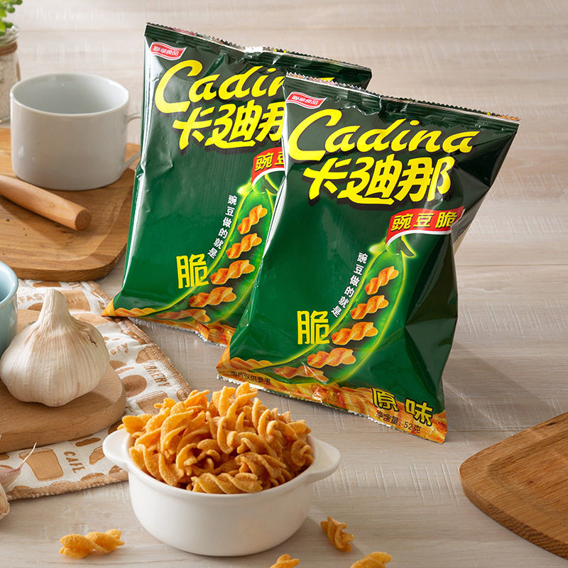 Taiwan imported pea crisp original crispy puffed snack 52g